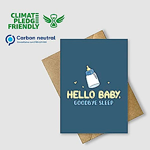 Funny new baby card with envelope | Joke card for parents to be | Congratulatory card for pregnancy reveal for mom, dad. | Baby shower congratulations present