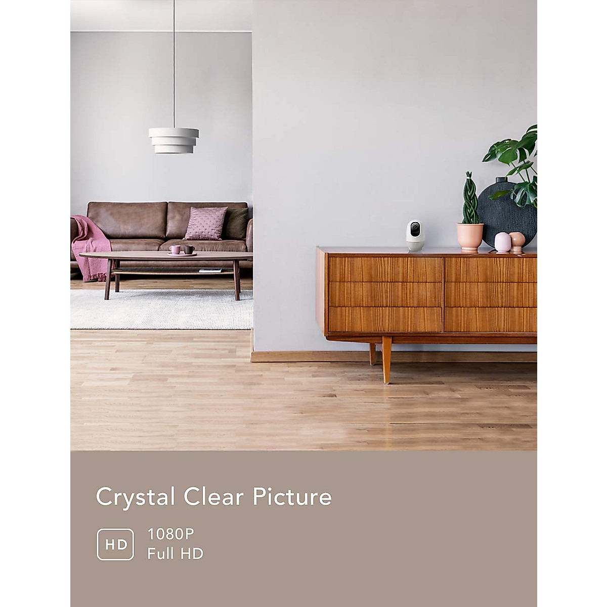 Nooie Baby Monitor, WiFi Pet Camera Indoor, Wireless IP Nanny Camera, 1080P Home Security Camera, Motion Tracking, IR Night Vision, Compatible with Alexa, Two-Way Audio