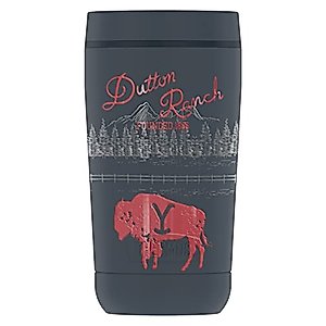 THERMOS Yellowstone OFFICIAL Yellowstone Buffalo GUARDIAN COLLECTION Stainless Steel Travel Tumbler, Vacuum insulated & Double Wall, 12 oz.