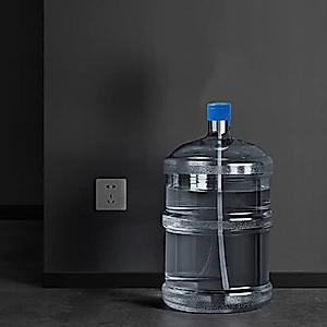 MJIYA 2PCS 5 Gallon Non-Spill Caps,Replacement Water Bottle Snap On Cap Anti Splash Peel 2 Piece