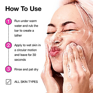 Carbon Theory | Charcoal & Tea Tree Oil Facial Cleansing Bar in Resealable Travel Pack | 100g