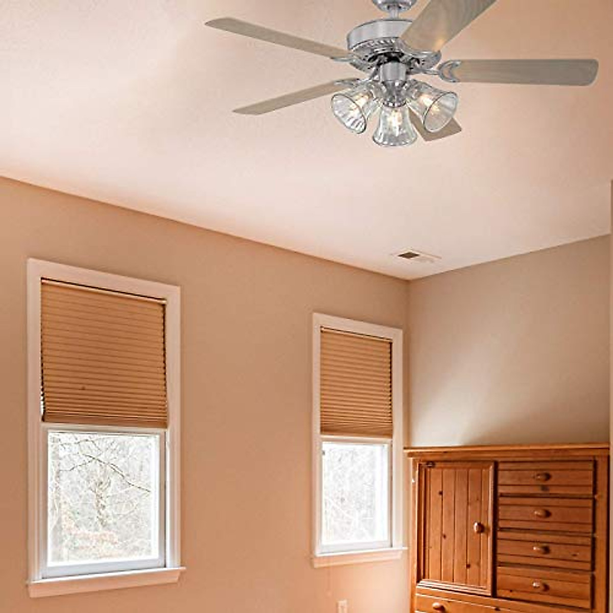 Ciata Lighting Traditional Bell Glass Shade Replacement Shade for Fan/Wall fixtures Shade Pack of 6 (Clear)