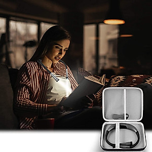GWCASE Case Compatible with Glocusent/for Vekkia/for LITOM/for LEDGLE/for TAKKUI LED Neck Reading Light Book Light for Reading in Bed. Storage Carrying Holder Fits for USB Cable (Box Only)-Black