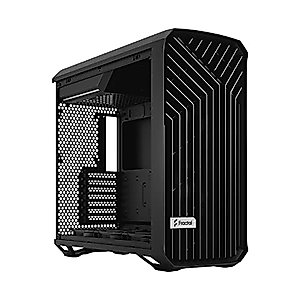 Fractal Design Torrent Black - Solid Side Panel - Open Grille for Maximum air Intake - Two 180mm PWM and Three 140mm Fans Included - Type C - ATX Airflow Mid Tower PC Gaming Case