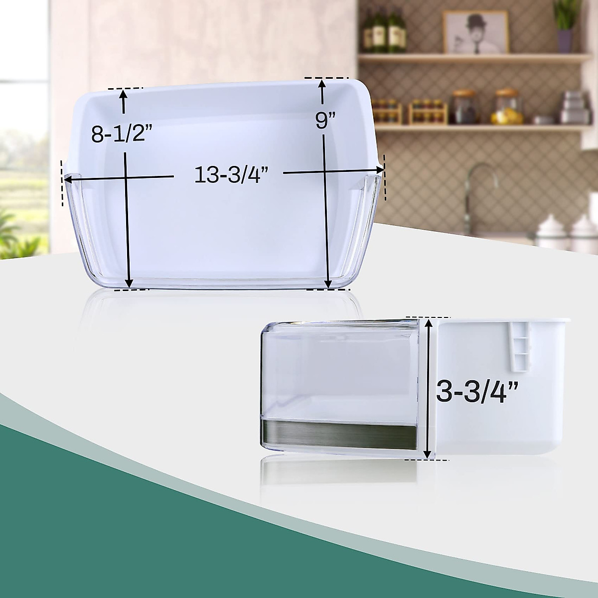 Upgraded DA97-08406A, DA97-08406B/C Refrigerator Door Bin Shelf Replacement for samsung RF4287/RF4289 Right Side Door, Replace AP4578480, 2051375, PS4175803, EAP4175803, DA63-05392B/A, DA63-05391