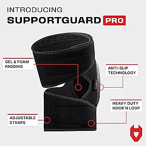 NoCry Gel Knee Pads for Men & Women with Waterproof Anti-Slip Cap and Adjustable Non-Slip Straps — Perfect Gardening Knee Pads; Work Knee Pads for Women & Men or Soft Knee Pads