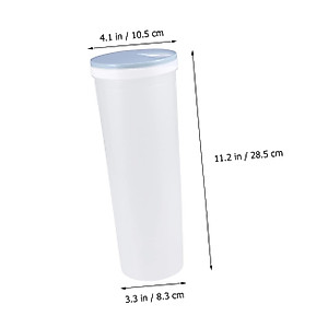 KICHOUSE Container Blue Pasta Tall Noodle Jar Beans Spaghetti Airtight Plastic for Food Containers Holder Cereal Kitchen Noodles Lid Multifunction Sealed Nuts Utensils Storage With Clear