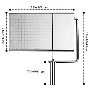 NatureMan Cheese Slicer With Wire,Stainless Steel Cheese Slicer,With 5 Replacement Wires Cheese Cutter With Wire Accurate Size Scale For Cutting Soft Cheese Butter