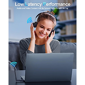 ZEXMTE 5.4 USB Bluetooth Adapter for PC, Long Range PC Bluetooth Adapter with High Gain Antenna, Wireless Bluetooth Receiver 492FT / 150M, Plug &Play Bluetooth Adapter for PC Windows 11/10/8.1/7