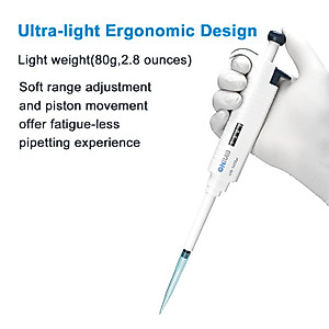 ONiLAB Lab Micropipette, Single Channel Pipette,Adjustable Volume Pipette, Micro Pipettes, High Precision Pipettor,Fully Autoclavable,100-1000ul