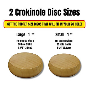 4 Player Crokinole Disc Party Pack (52 Large Discs - 1 1/4 Inch Diameter (3.2cm))