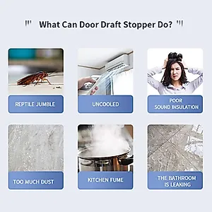 Eweniar Door Draft Stopper for Bottom of Door PVC Weather Stripping Keep Cold Air Out