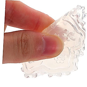 BETOOKY 4pcs 3D Carved Mold Chocolate Silicone Molds Trays Decorative Rose Stencil Mini Flowers Molds Flower Resin Molds Mini Flower Resin Mold DIY Nail Tools Decorative Molds Clay Molds