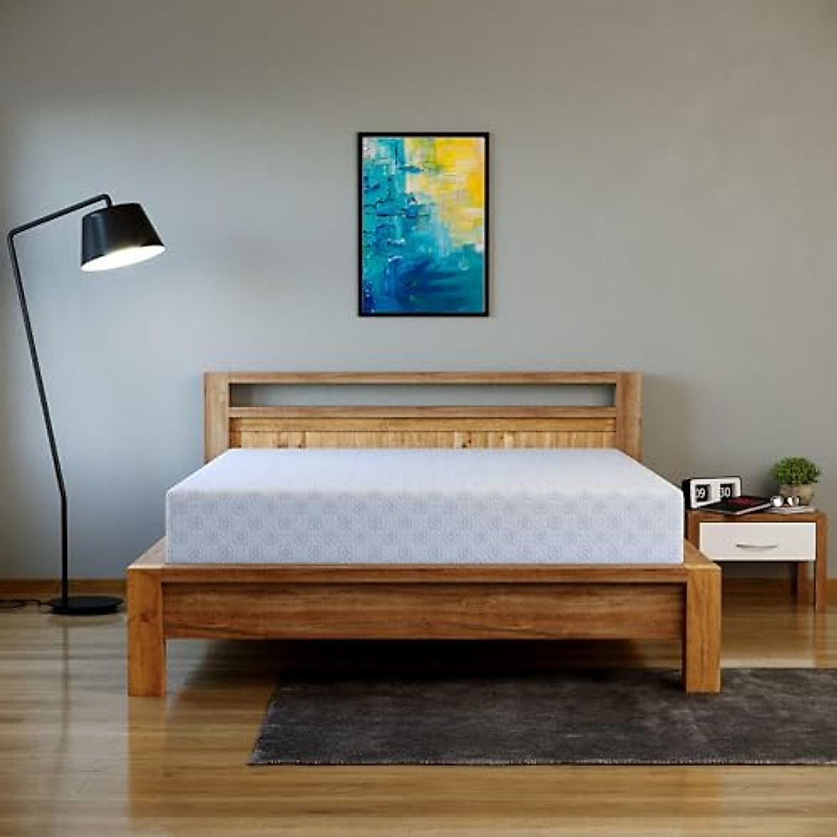 Sleephome 8 Inch Queen, Cooling Gel Memory Foam Mattress, CertiPUR, Oeko-Tex Certified, Pressure Relieving, Breathable, Medium Firm, Made in Italy, Mattress-in-a-Box, Queen