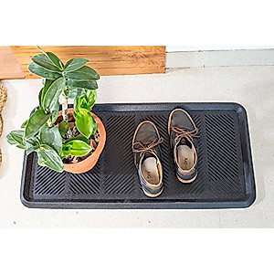 Iron Gate - Heavy Duty Big Foot Boot Tray Door Mat 16x32 - Indoor or Outdoor Use - Multi Purpose - 100% Rubber Construction - Entryway, Garage, Pets, Painting Projects, Clean Ups
