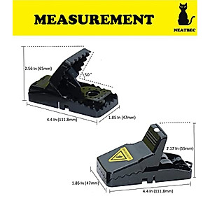 Reusable Mouse Trap with Gloves Indoor and Outdoor (Pack of 6,8 and 12) Safe Mouse Trap Easy to Clean and Setup Bait Reacting Quickly, Reusable and Durable Neatbec (Pack of 6)