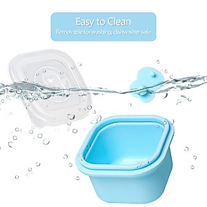 Termichy Baby Food Containers, 6 Pack Leakproof Silicone Baby Food Jars with Lids, Microwave, Freezer & Dishwasher Safe, Unbreakable Food Storages Prefer for Daycare-No Glass(4x3OZ, 2x6OZ))