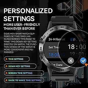 Military Smart Watch for Men Make Calls Rugged Tactical Smartwatch Compatible with Android iPhone Samsung 1.39" HD Screen Heart Rate Sleep Monitor Watch 108 Sports Modes Fitness Tracker (Black)