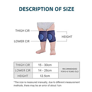 Baby Knee Pads for Crawling, Knee Pads for Baby Adjustable Protector for Toddler 2 Pairs (GRAY+BLUE)
