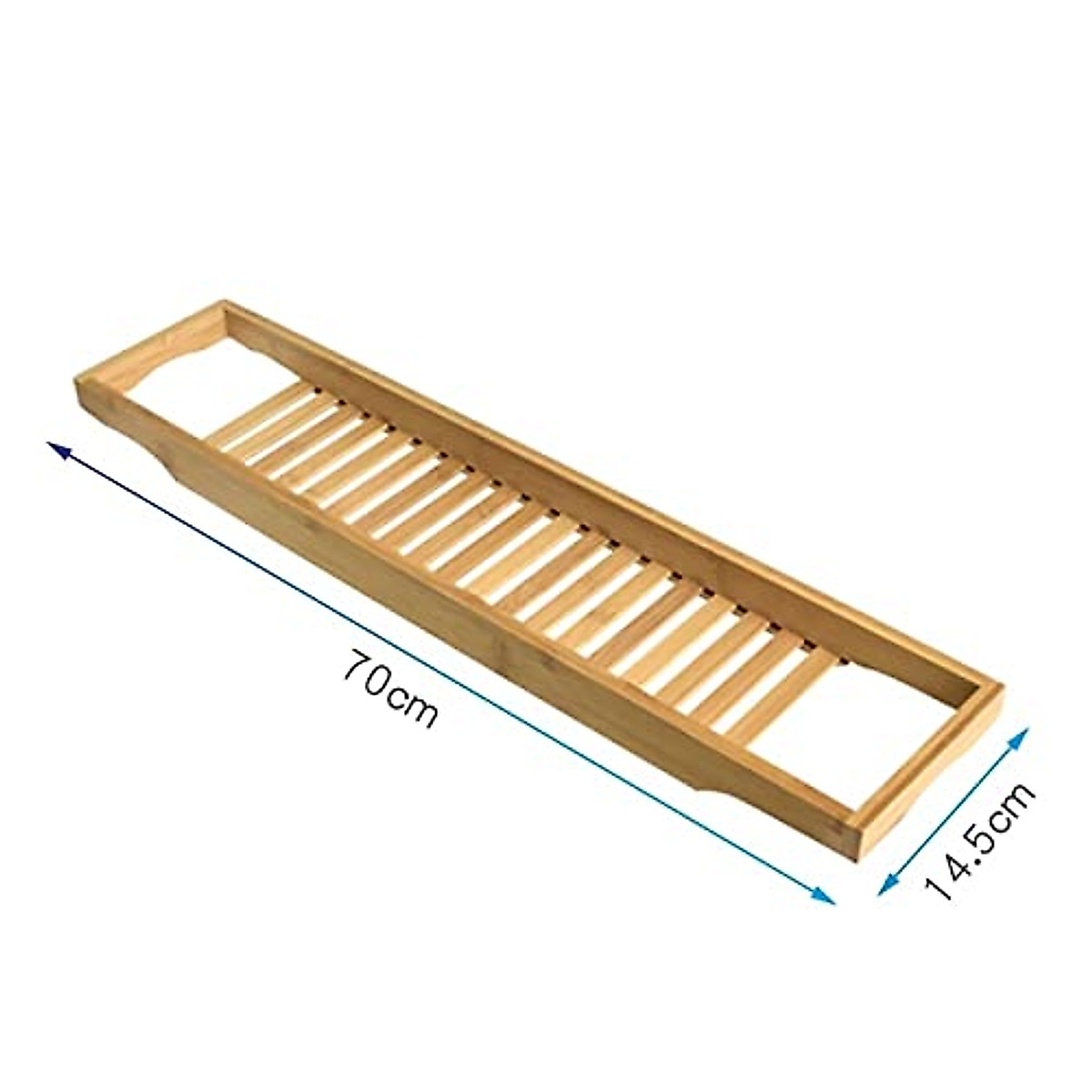 ZLXDP Bathtub Rack Tray Bathroom Storage Rack Bath Bridge Multi-Function for Book Organizer Wine Glass Shelf