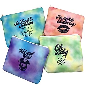Loud Mama Diaper Bag Organizing Pouches – Premium Diaper Bag Organizer Set with 4 Pouch Bags – Practical and Versatile Pouches for Organization with Tie-Dye Patterns – Cool and Chic – Assorted Pack