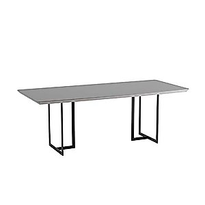Manhattan Comfort Celine Mid Century Modern 8-Seater Dining Table, 86.22", Off White