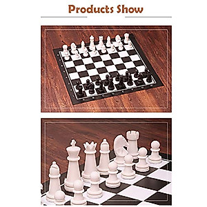 Roll-Up Leather Chess Set, Chess Board Set，Portable Travel Chess Game Set Combination，Beginner Chess Set for Kids and Adults