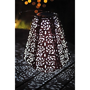 Allsop Soji Stella - Prism - 11" Outdoor Solar Lantern - Metallic Orchid