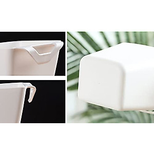 Rikyo 4Pack Hanging Cup Holders,Trolley Basket Storage,Rolling Cart Accessories,4.75x4 Hanging Holder Storage Containers Hanging Buckets Hanging Bins,Plant Container Holder (Black)