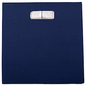 DII Poly-Cube Storage Collection Hard Sided, Collapsible Solid, Large, Nautical Blue