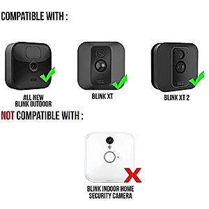 Wasserstein Solar Panel with Internal Battery Compatible with Blink Outdoor & Blink XT2/XT Camera (1-Pack, White)