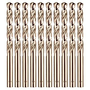 Cobalt Drill Bit Set, M35 Twist HSS Drill Bits Straight Shank, 2mm High Speed Steel Drill Bits for Drilling in Hard Metal, Stainless Steel, Cast Iron (8mm)