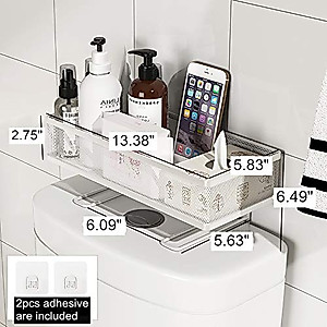 Holoxin Over The Toilet Storage Shelf for Bathroom Organization Space Saver Organizer Rack White