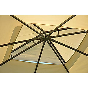 12'x12' Hardtop Metal Gazebo, Outdoor Galvanized Steel Double Roof Canopy, Aluminum Frame Permanent Pavilion with Netting and Curtains for Patio, Backyard, Deck and Lawns