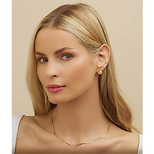 Gold Love Knot Earrings for Women | Barzel 18K Gold Plated Woven Love Knot Stud Earrings 10mm For Women - Made In Brazil (Gold)