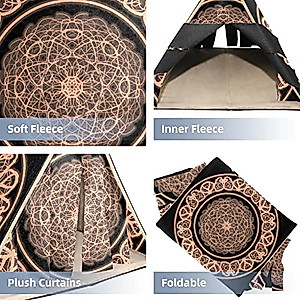 Y-DSIWX Guinea Pig Hideout House Bed, Magic Texture Art Rabbit Cave, Squirrel Chinchilla Hamster Hedgehog Nest Cage