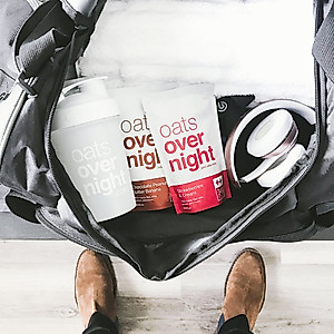 Oats Overnight BlenderBottle - Customized for Overnight Oats - NO WHISK BALL - Milk Fill Line - Clear/White/Green - 20-Ounce Loop Top