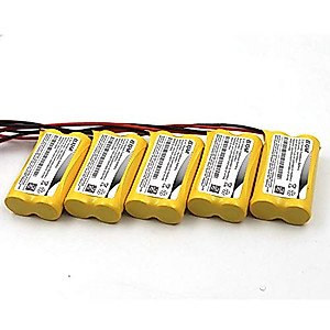 elxjar (5-Pack) 2.4V 600mAh Battery Replacement Exit Sign Emergency Light Exitronix 10010036 Lithonia 10010034 Interstate NIC1394 BEL-179