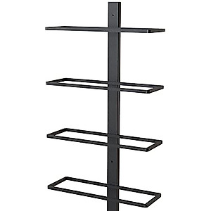 TheRackCo. Wall Series - Center Frame Metal Wall Mount Wine Bottle Rack, Black (12 Bottles) + Free Corkscrew Wine Bottle Opener