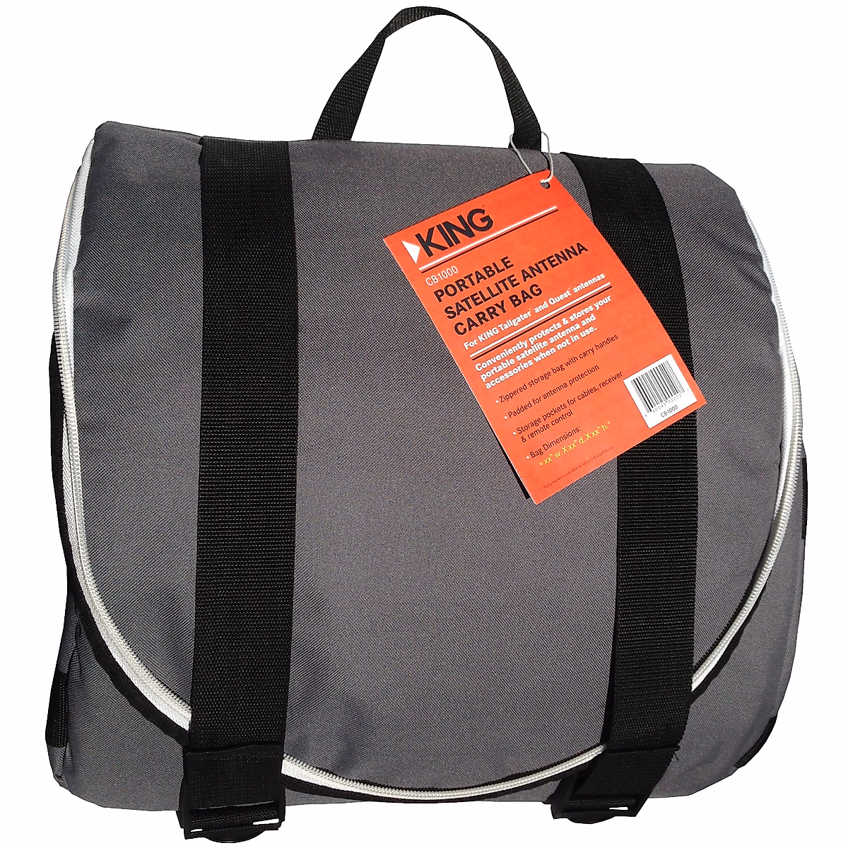 KING CB1000 Carry Bag for Portable Satellite Antenna,Gray