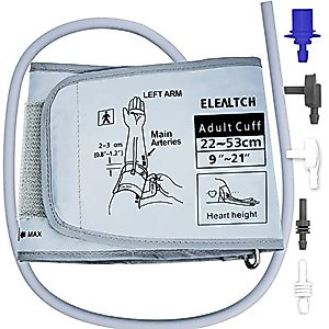 Extra Large Cuff Compatible with Omron 9”-21” Inches (22-53CM) XL Blood Pressure Cuff Adult ARM BP Replacement Cuff for Big ARM(X-Large)