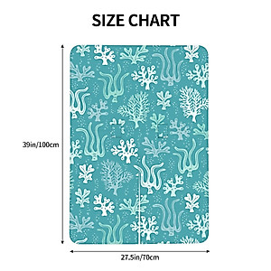 Rutiea Monochrome Ocean Background Car Seat Cover for Babies, Peekaboo Opening Minky Carseat Canopy Stroller Cover for Newborn, Mom Nursing Breastfeeding Covers, Blanket for Infant Toddler, One Size