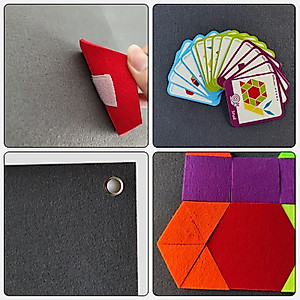 EDDJOND Shape Felt Board for Toddlers Teaching Story Board Set, Large 3.5 Ft Felt Toys Flannel Parent-Child Interactive Game Felt Board Pieces 123 PCS