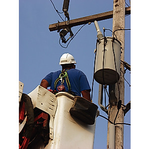 Miller PFL-4/9FT Scorpion 9-Foot Personal Fall Limiter with Carabiner and Swivel Shackle, Red