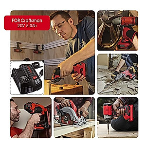 【Uprade】 TenHutt 2 Pack 20V 3.0Ah Replacement Battery for Craftsman V20 Lithium Ion Battery CMCB205 CMCB204 CMCB206 CMCB202 CMCB201 20V Cordless Power Tools