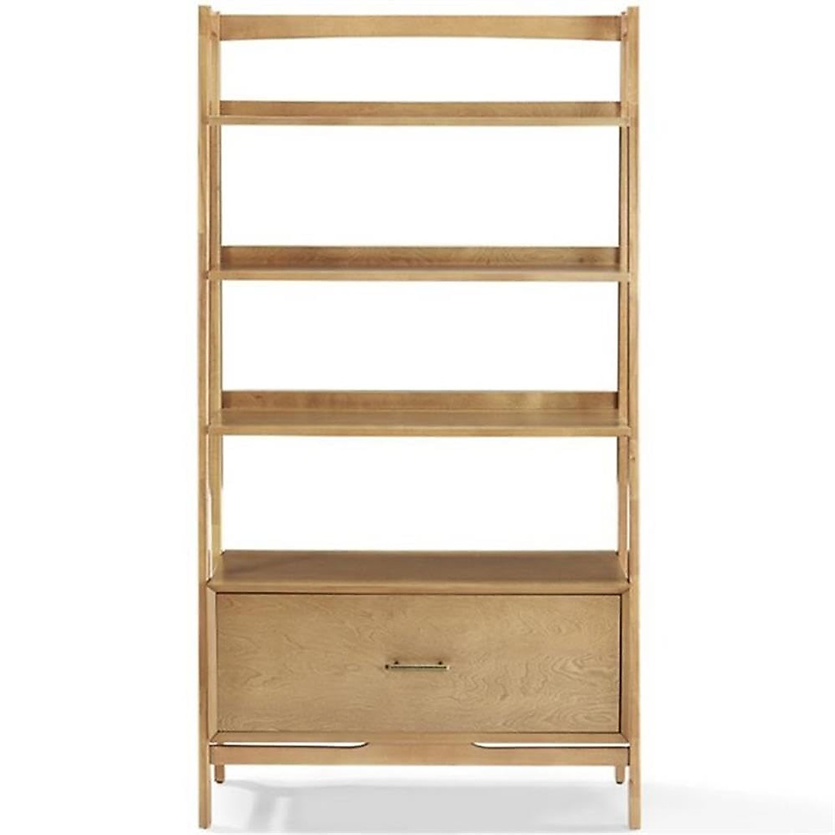 Crosley Furniture Landon Large Bookshelf Etagere, Bookcase Storage with Shelves and File Drawer, Acorn