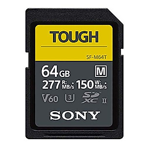 Sony 64GB SF-M Series High Speed Tough SD Card (2 Pack) with MRW-S1 UHS-II USB 3.1 Reader Bundle (3 Items)