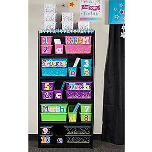 Lime Confetti Small Plastic Storage Bin - 6 Pack