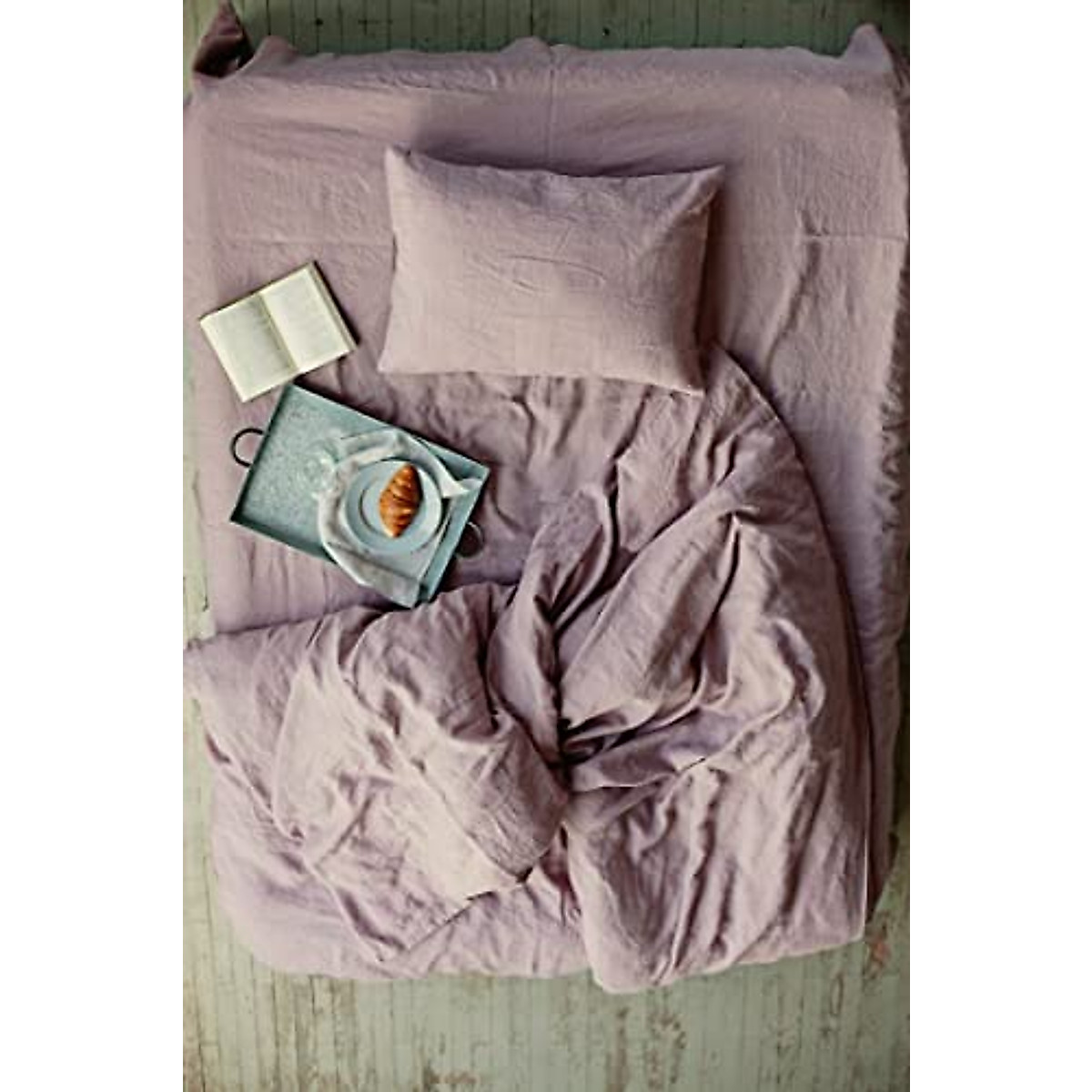 Merryfeel Linen Pillowcase,100% Linen Extra Pillow Covers - Set of 2