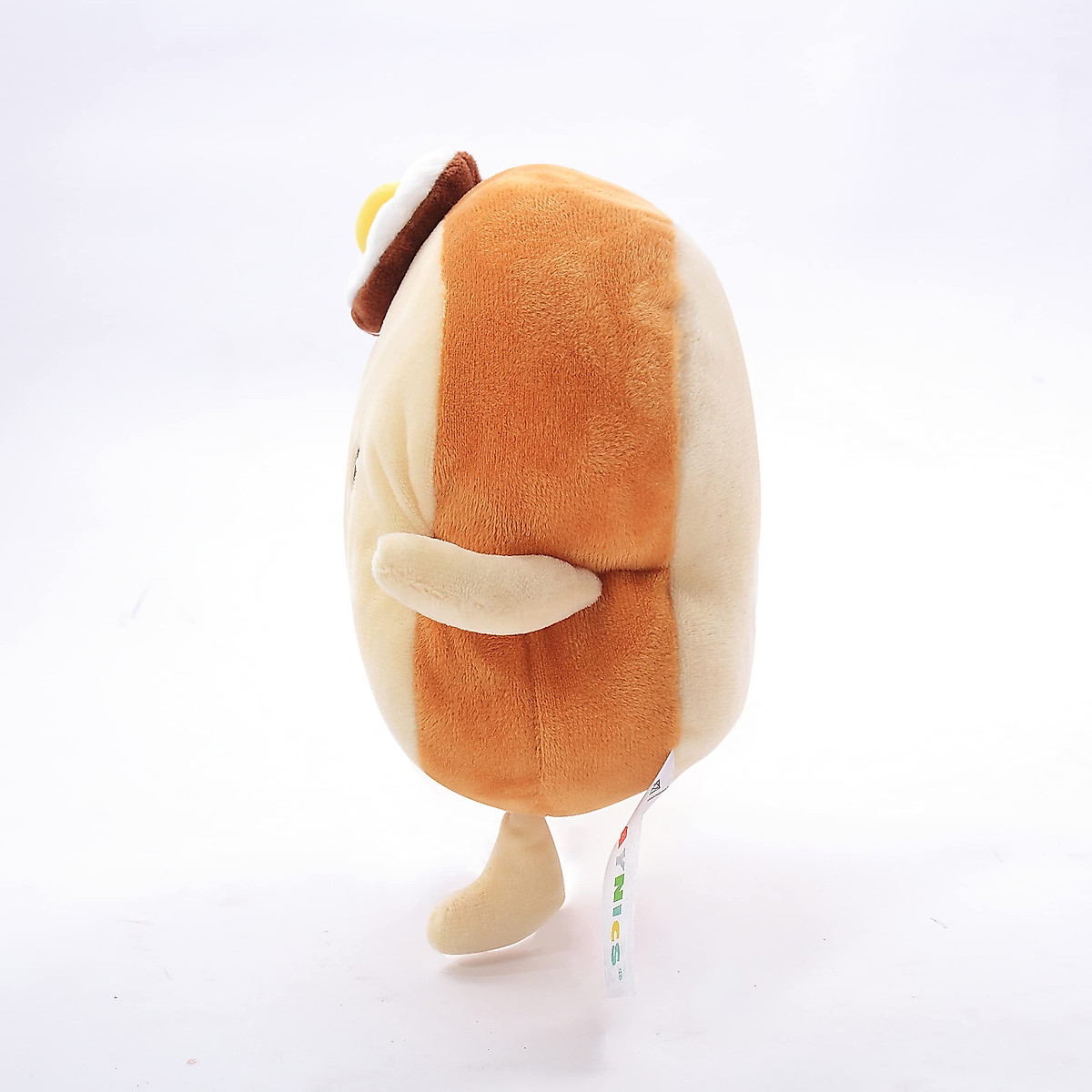 PLAYNICS Toast Bread Stuffed Plush Pillow,Big Hugging Chubby Plushie Toys,Soft Sofa Cushion for Kids Adults Gift Room Decor (Dark Brown, 9.8 inches)